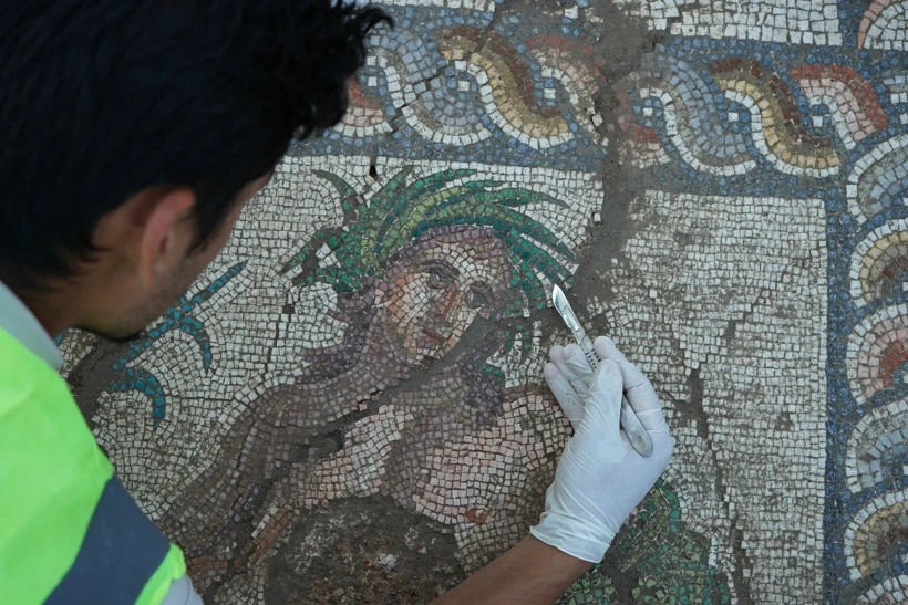 Rare 1,800-Year-Old River God Mosaic Discovered in Ancient Aspendos ...